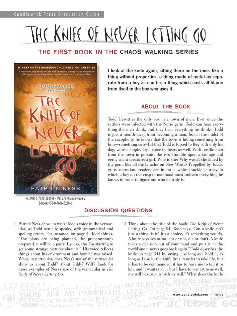 The Knife of Never Letting Go by Patrick Ness Discussion Guide | PDF ...