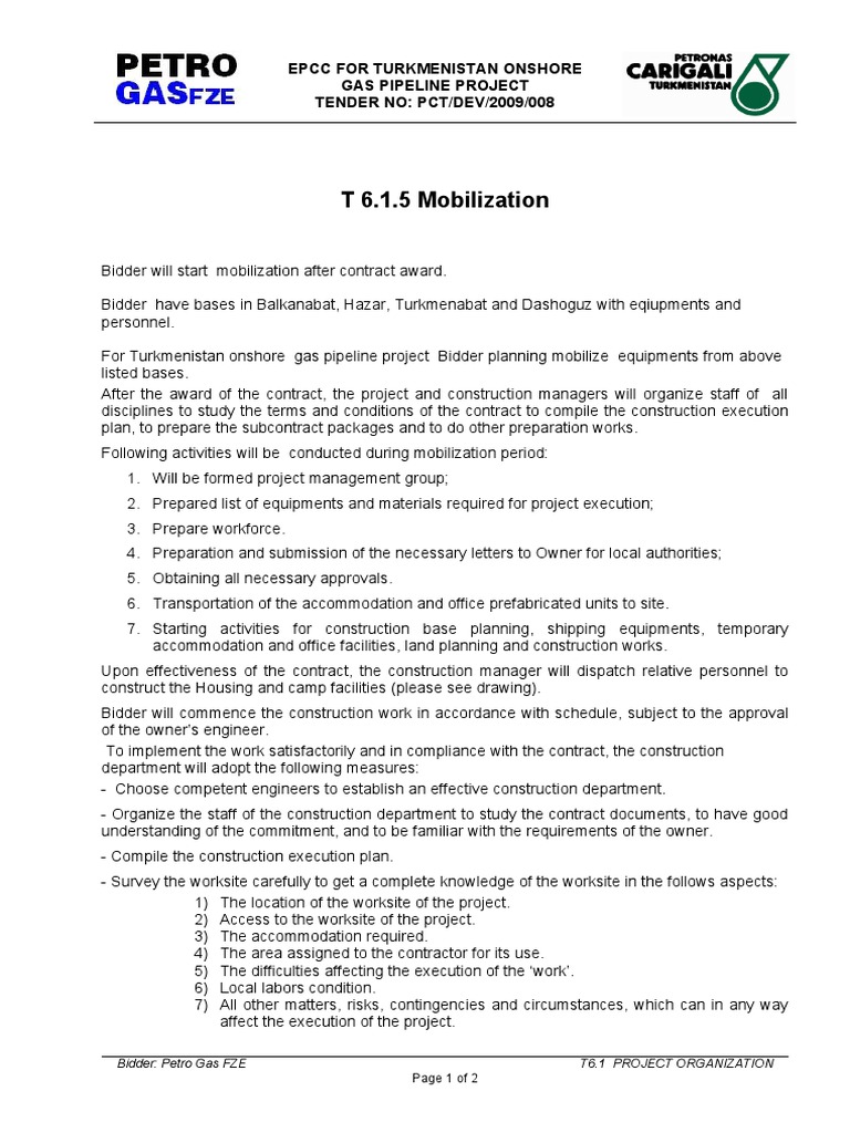 Mobilisation Plan | PDF | Turkmenistan | Business