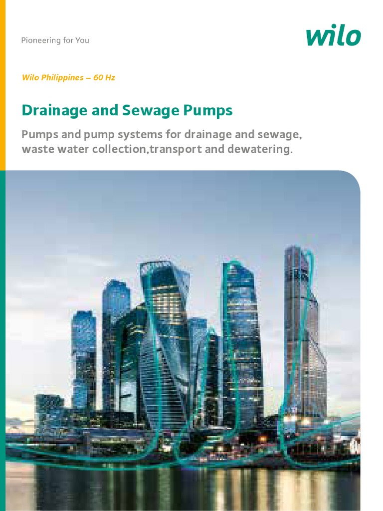 Wilo Drainage and Sewage Pumps Overview | PDF | Sewage Treatment | Pump
