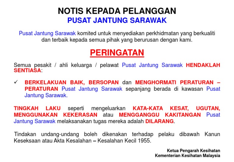 Notis Kepada Pelanggan - A4 | PDF