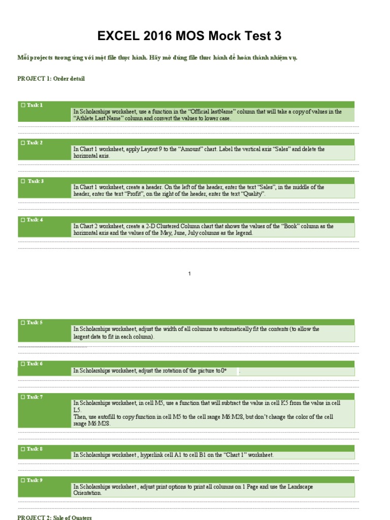 Excel Mock Test 3 | Download Free PDF | Worksheet | Microsoft Excel