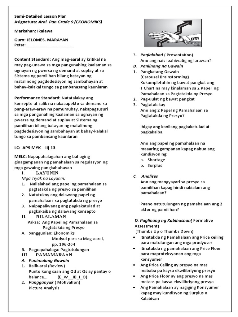 COT Lesson Plan | PDF