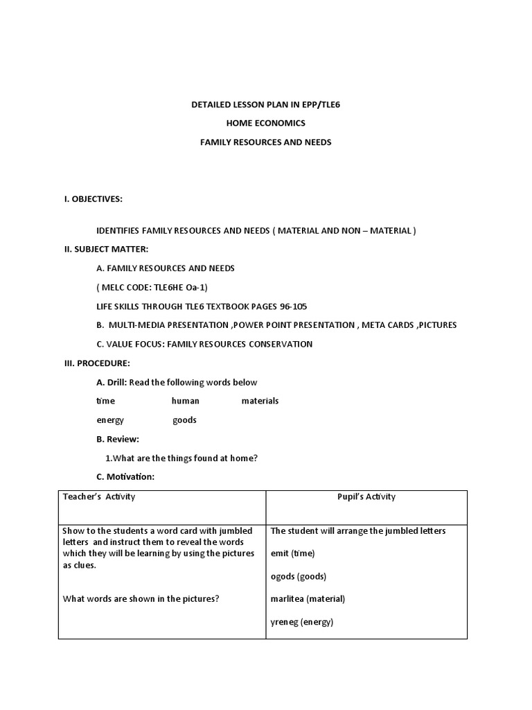 Detailed Lesson Plan in Ep1 | PDF | Lesson Plan | Learning