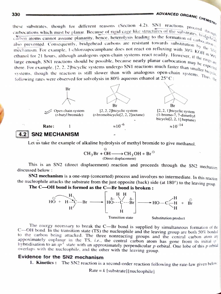 SN Mechanism | PDF | Chemical Reactions | Chemical Reaction Engineering