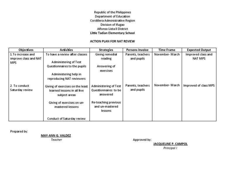 Action Plan in Nat | PDF
