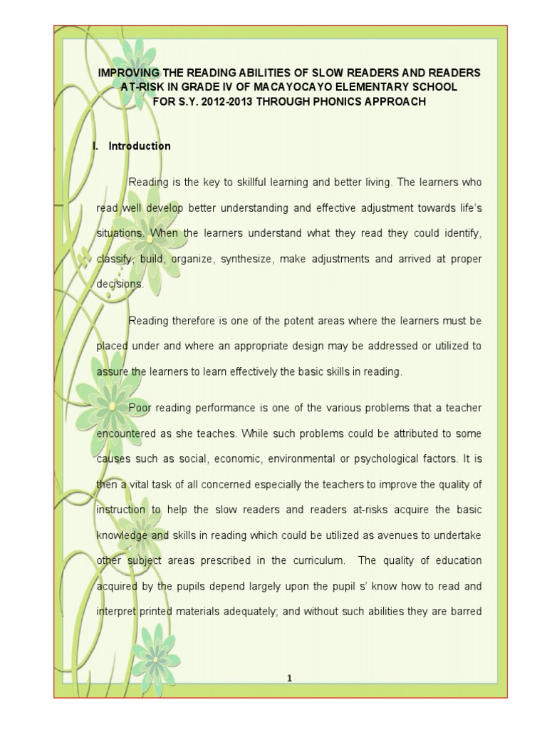 Phonics Approach for Grade IV Readers | PDF | Phonics | Reading ...
