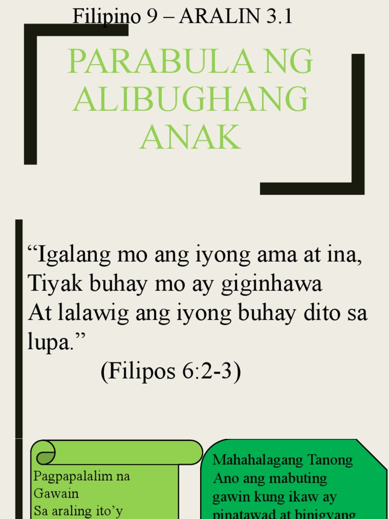 1PARABULA NG Alibughang Anak | PDF