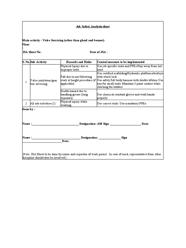 Jsa Valve Servicing | PDF | Computers