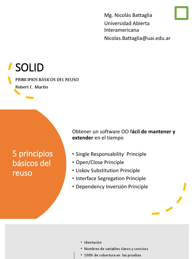 Principios SOLID | PDF | Abstracción | Software Principios SOLID | PDF | Abstracción | Software