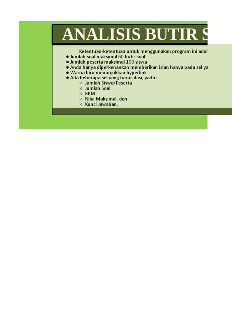 Analisis Soal Multiple Choice English | PDF