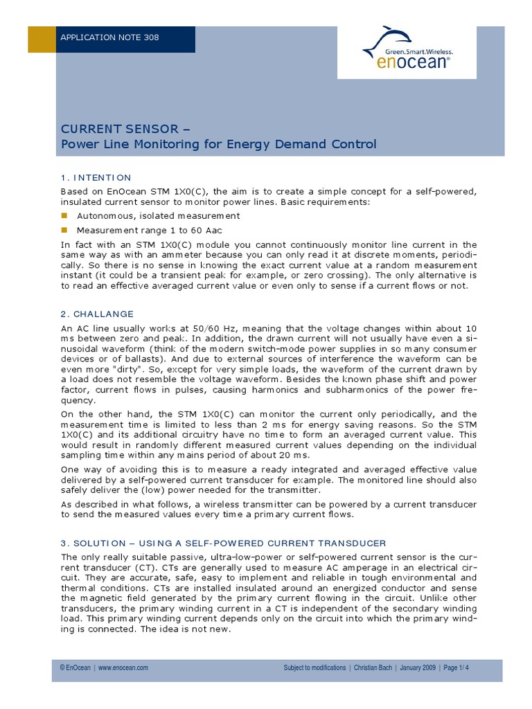 AN308 CURRENT SENSOR Jan09 | PDF | Rectifier | Power Supply