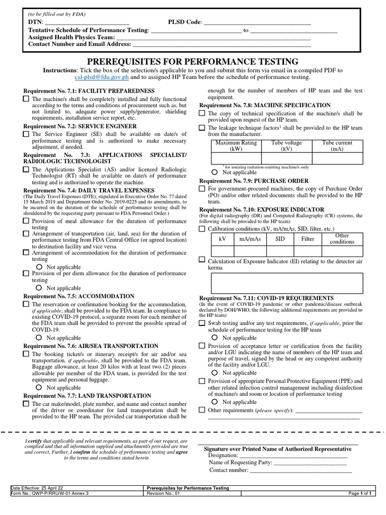 Prerequisites For Performance Testing Download Free Pdf Vacuum Tube