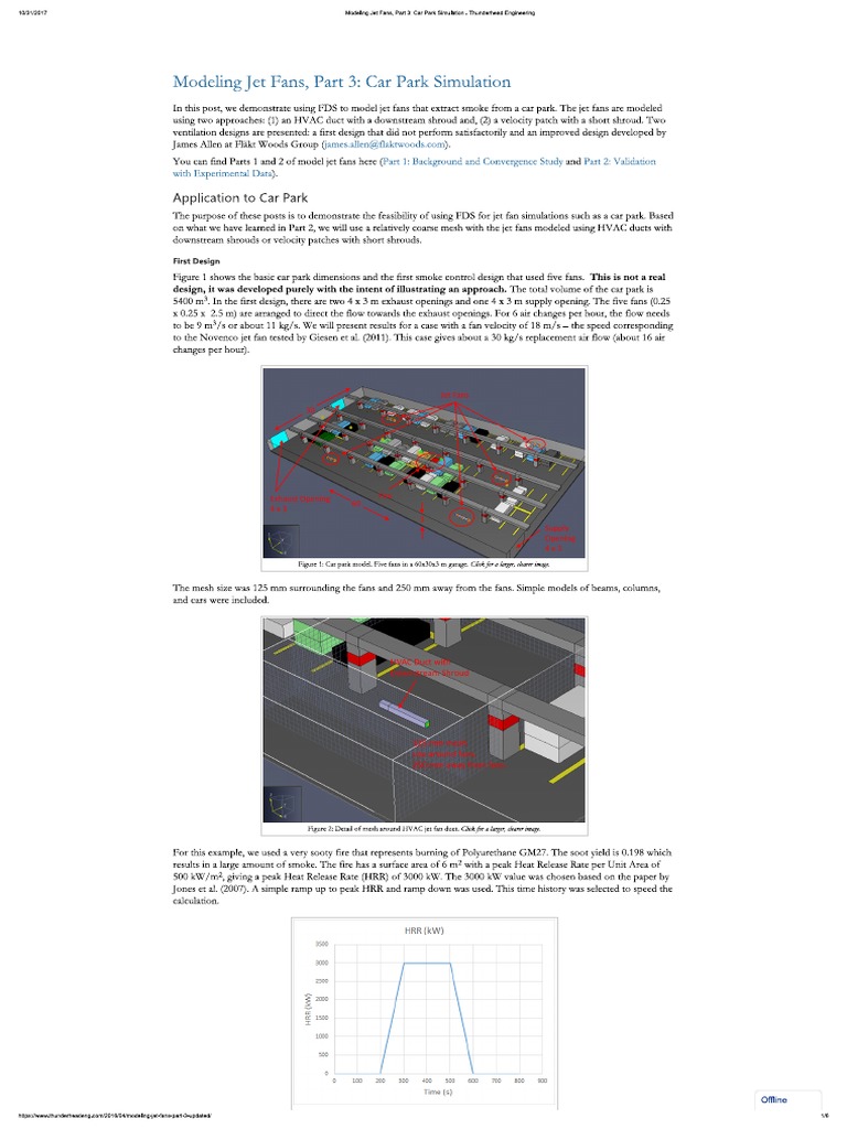 Modeling Jet Fans, Part 3 Car Park Simulation - Thunderhead Engineering | PDF