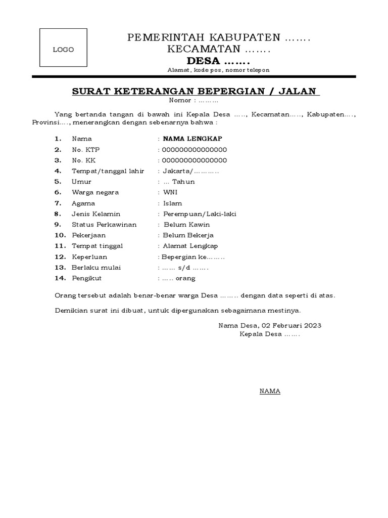 Surat Bepergian | PDF