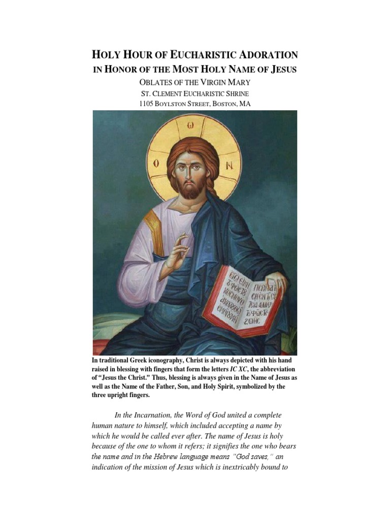 Holy Hour of Eucharistic Adoration | PDF | Jesus | God The Father