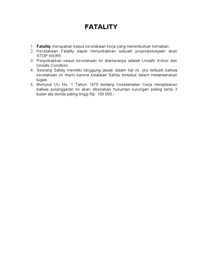 Fatality | PDF | Ilmu Sosial