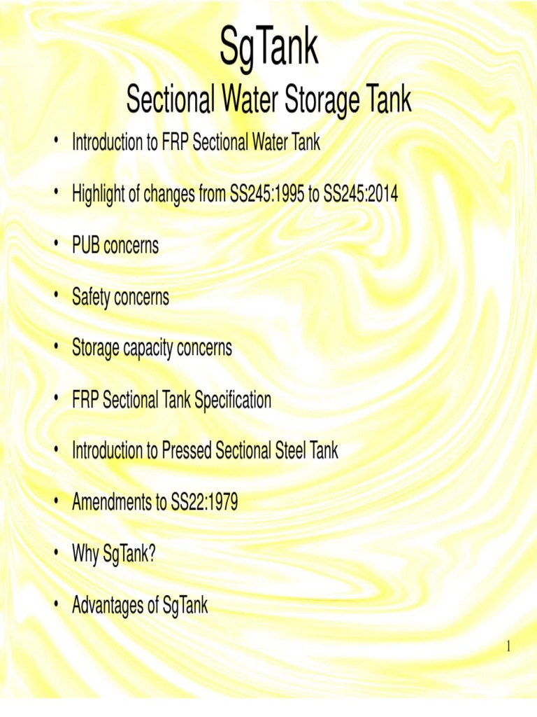 SgTank Sectional Water Storage Tank | PDF