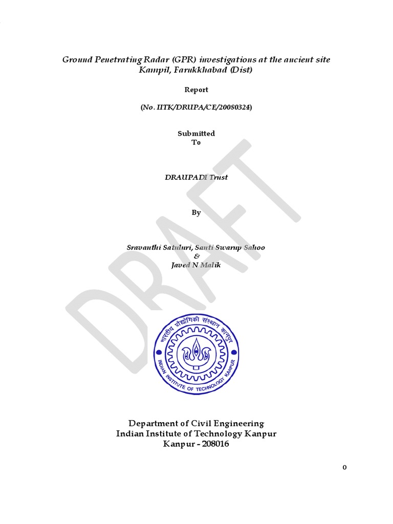GPR Survey of Kampil, Farrukhabad | PDF | Electrical Engineering