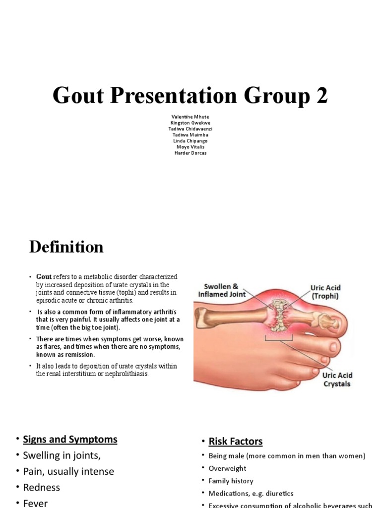A Comprehensive Overview of Gout: Definition, Signs and Symptoms, Risk Factors, Pathophysiology ...
