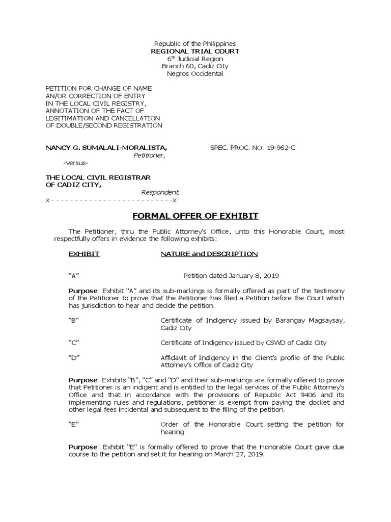 Petition for Name Change and Correction of Birth Records | PDF | Public Law | Judiciaries