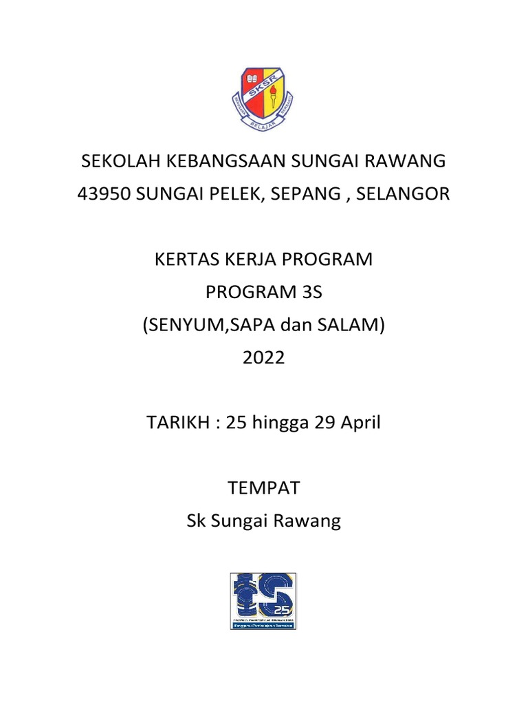 Kertas Kerja Program 3S | PDF