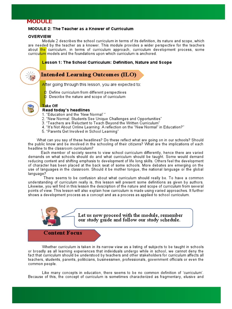 Module 2 - The Teacher As A Knower of Curriculum | Download Free PDF ...