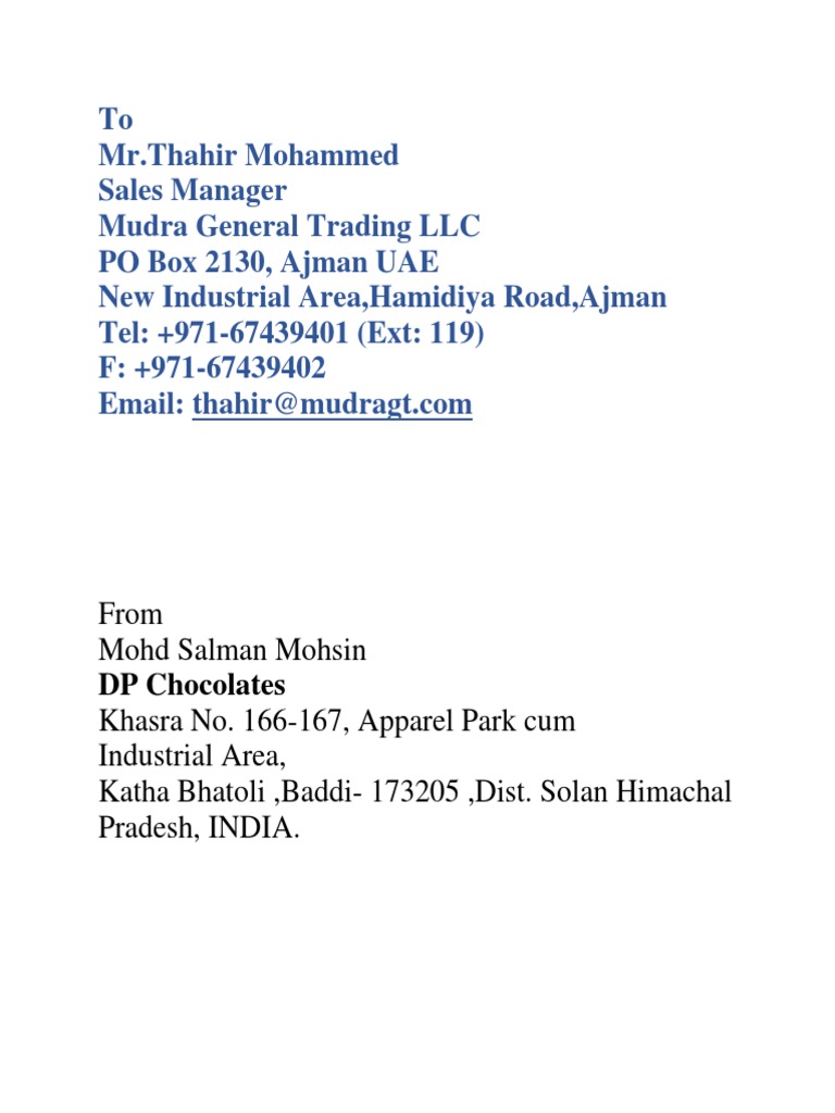 Address Export | PDF