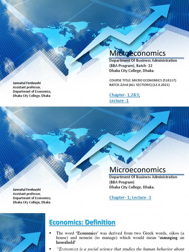 Microeconomics BBA Chapter-1,2&3 | Download Free PDF | Economics ...