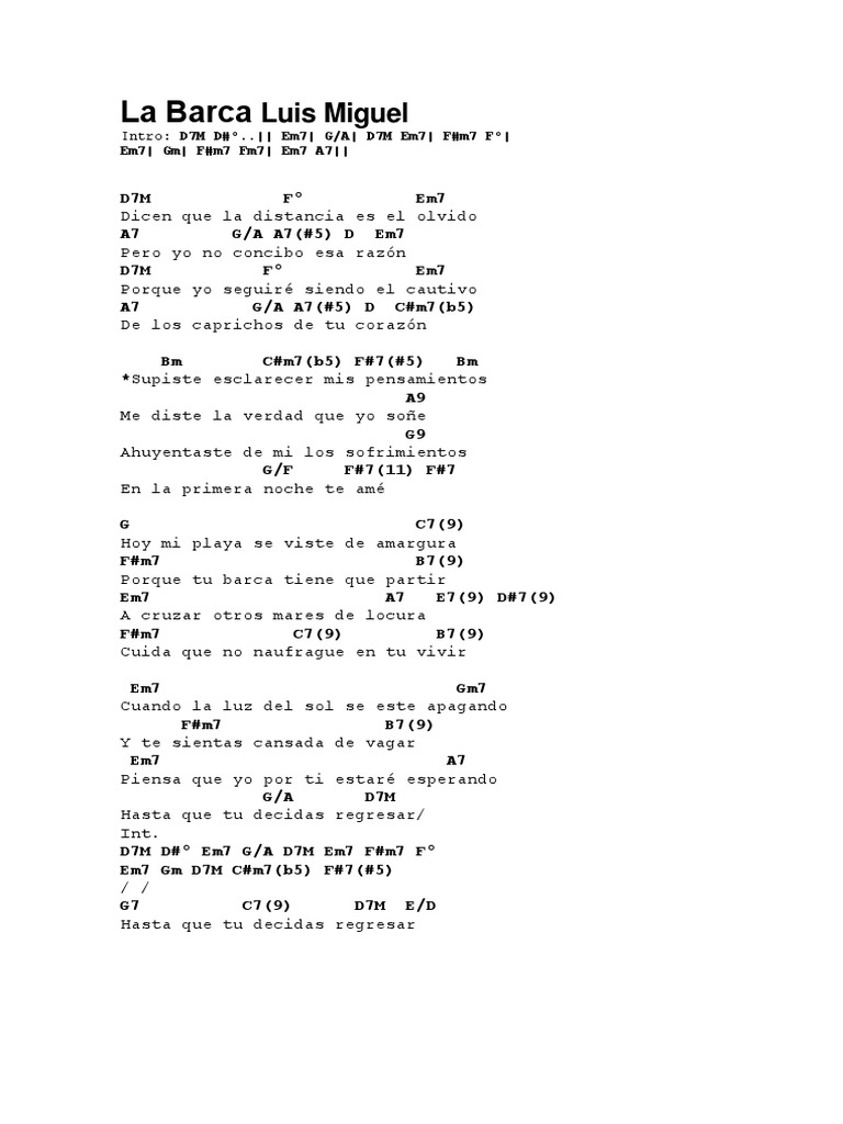 La Barca Luis Miguel | PDF