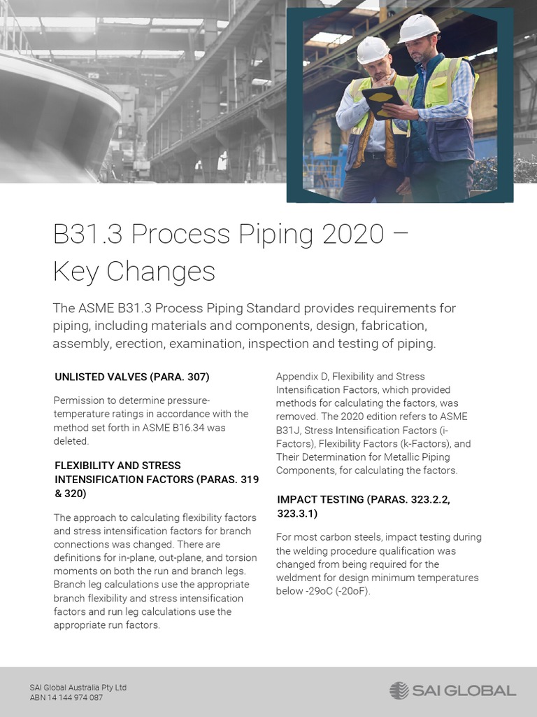 ASME B31.3 Key Changes | PDF | Welding | Construction