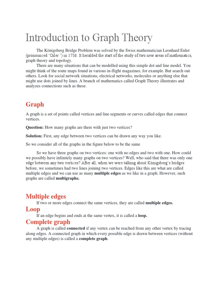 Introduction To Graph Theory | Download Free PDF | Mathematical Relations | Mathematics