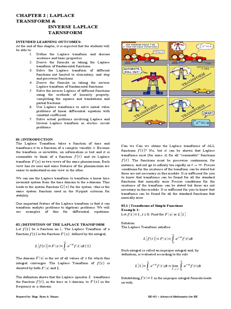 Chapter 2 - Laplace Transform | PDF