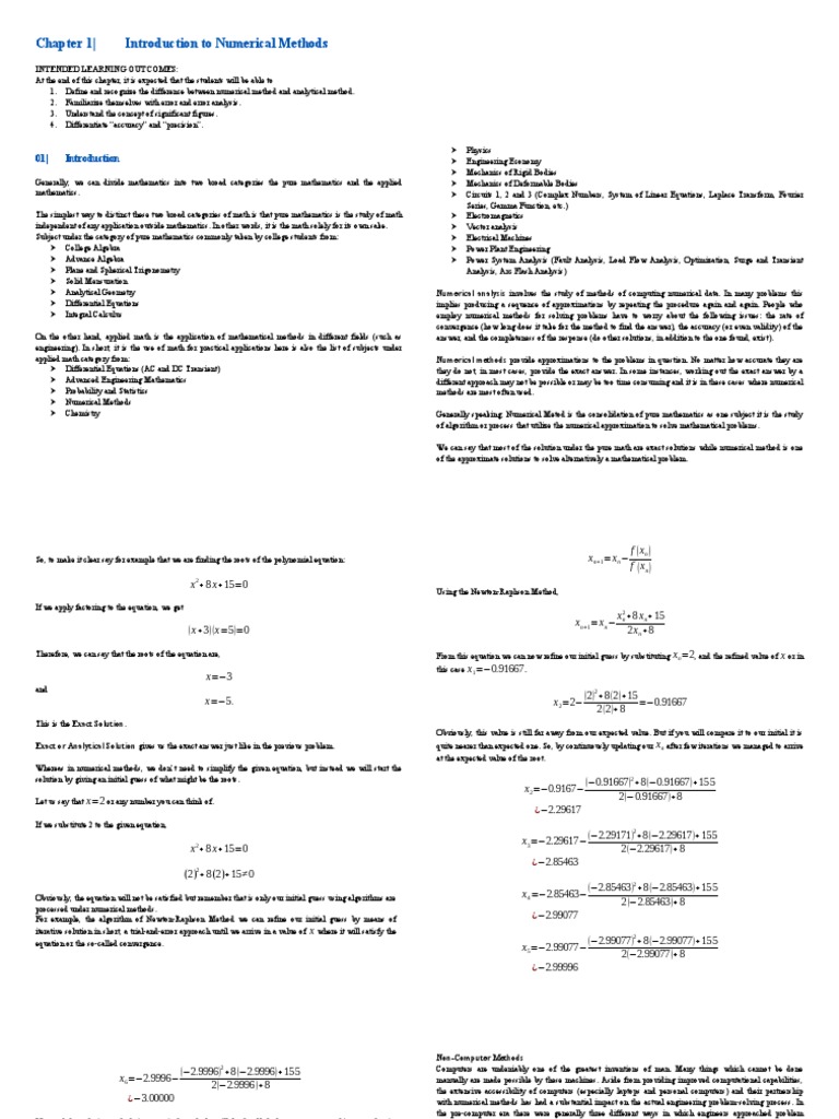 Module 1 Chapter 1 Introduction To Numerical Methods And Analysis Pdf Numerical Analysis 