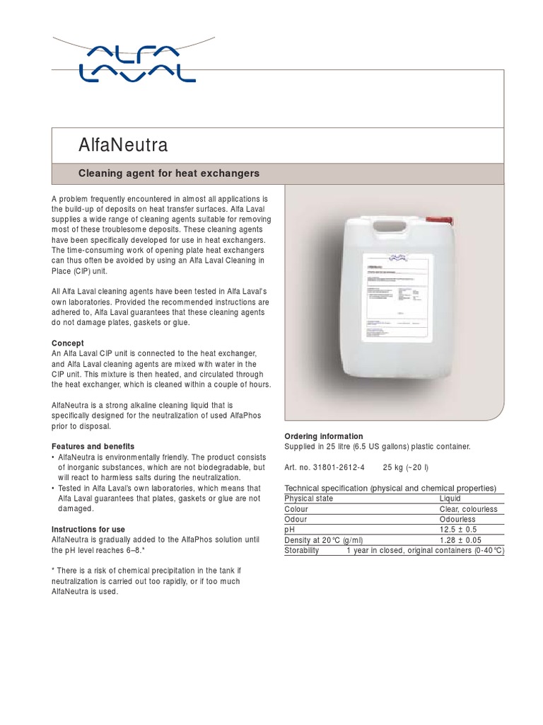 Alfa Neutra Pps00005en | PDF | Heat Exchanger | Chemistry