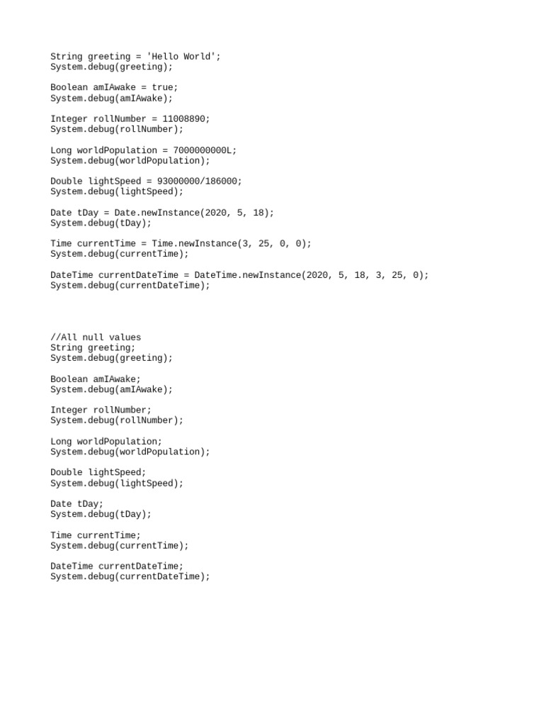 Primitive Data Types Pdf