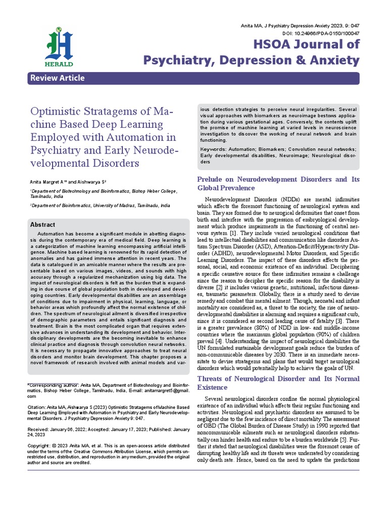 Optimistic Stratagems of Machine Based Deep Learning | PDF | Attention Deficit Hyperactivity ...