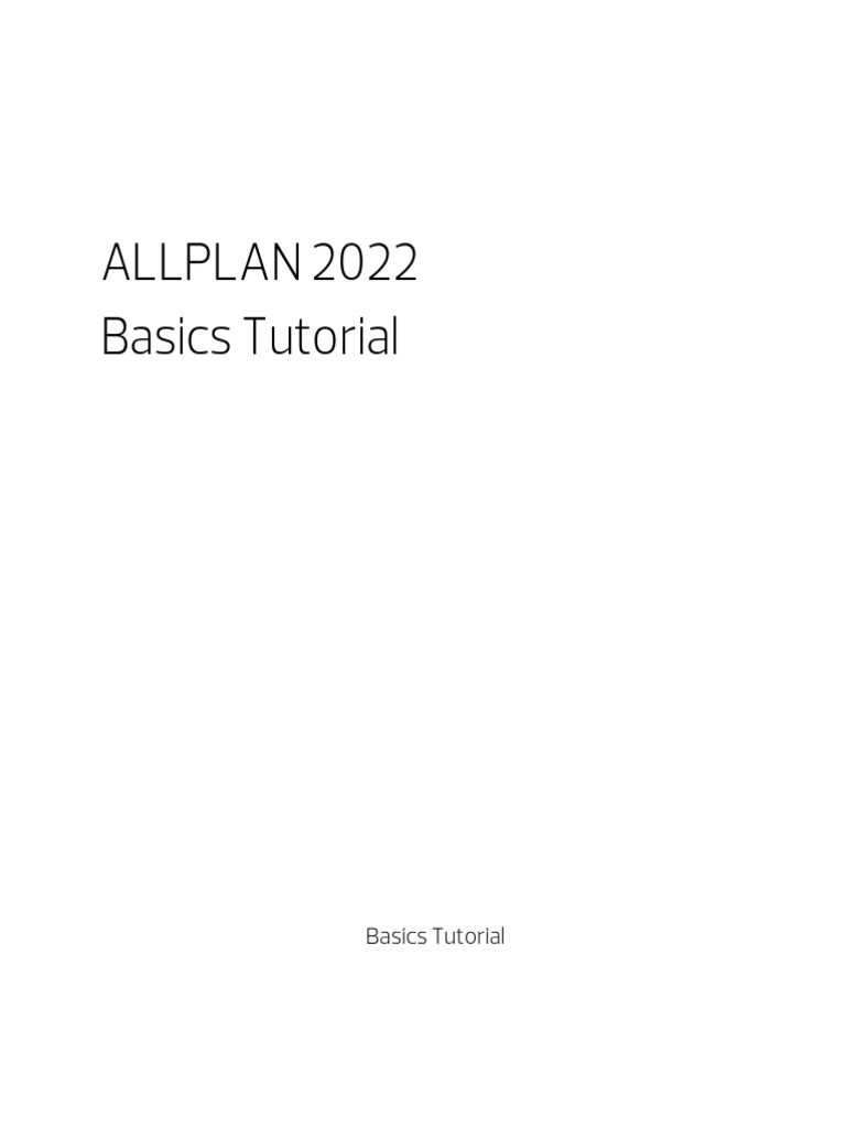 Allplan 2022 BasicsTutl | PDF | Computer File | Window (Computing)