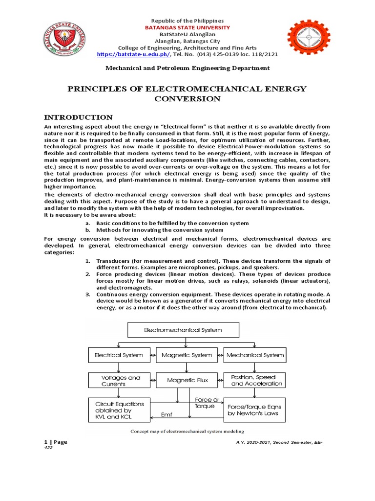 Principles of Electromechanical Energy Conversion | PDF | Electric Motor | Electric Generator