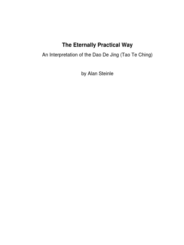 The Eternally Practical Way An Interpretation of The Dao de Jing | PDF ...