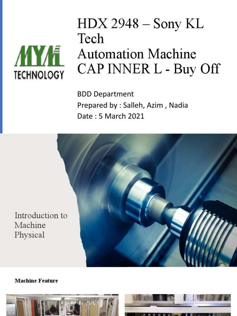 HDX 2948 Machine Buyoff Overview | PDF | Business