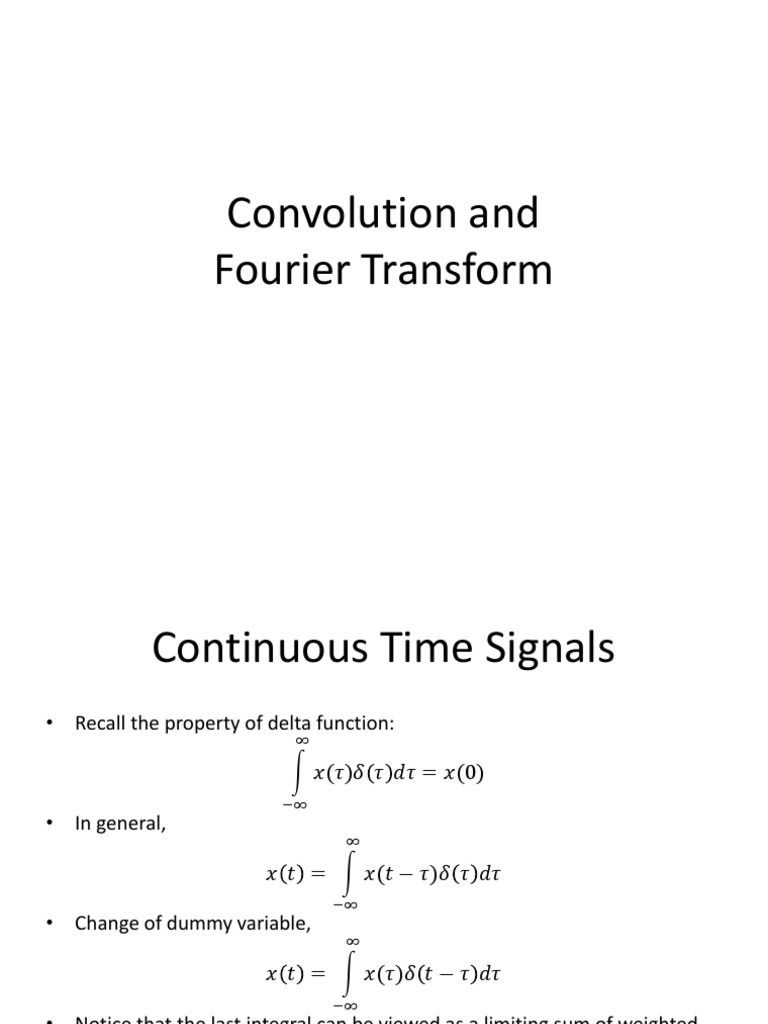 2 Fourier | PDF | Convolution | Computer Science