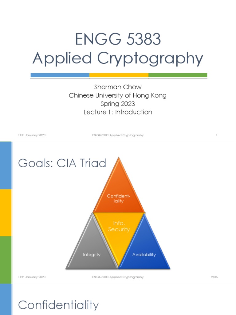 5383 23S 1 Intro | PDF | Cryptography | Encryption