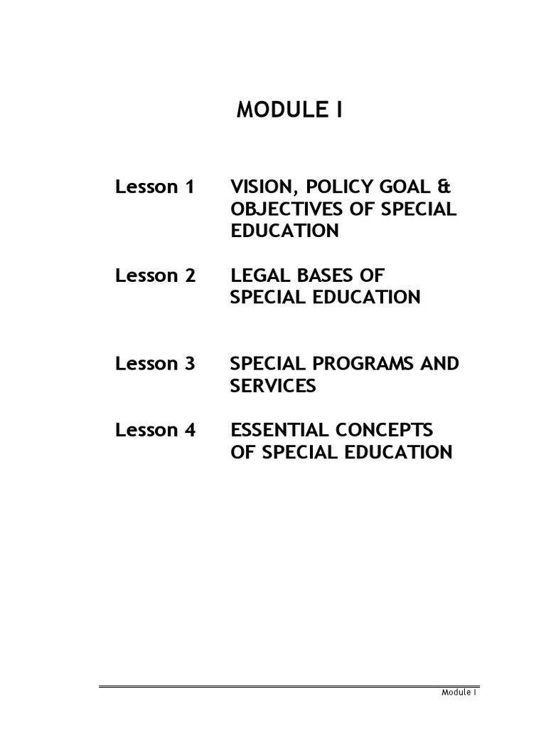 Module 1 Students | PDF | Special Education | Inclusion (Education)