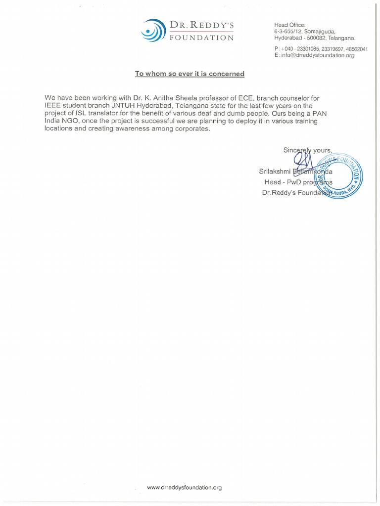 Letter To JNTU | PDF