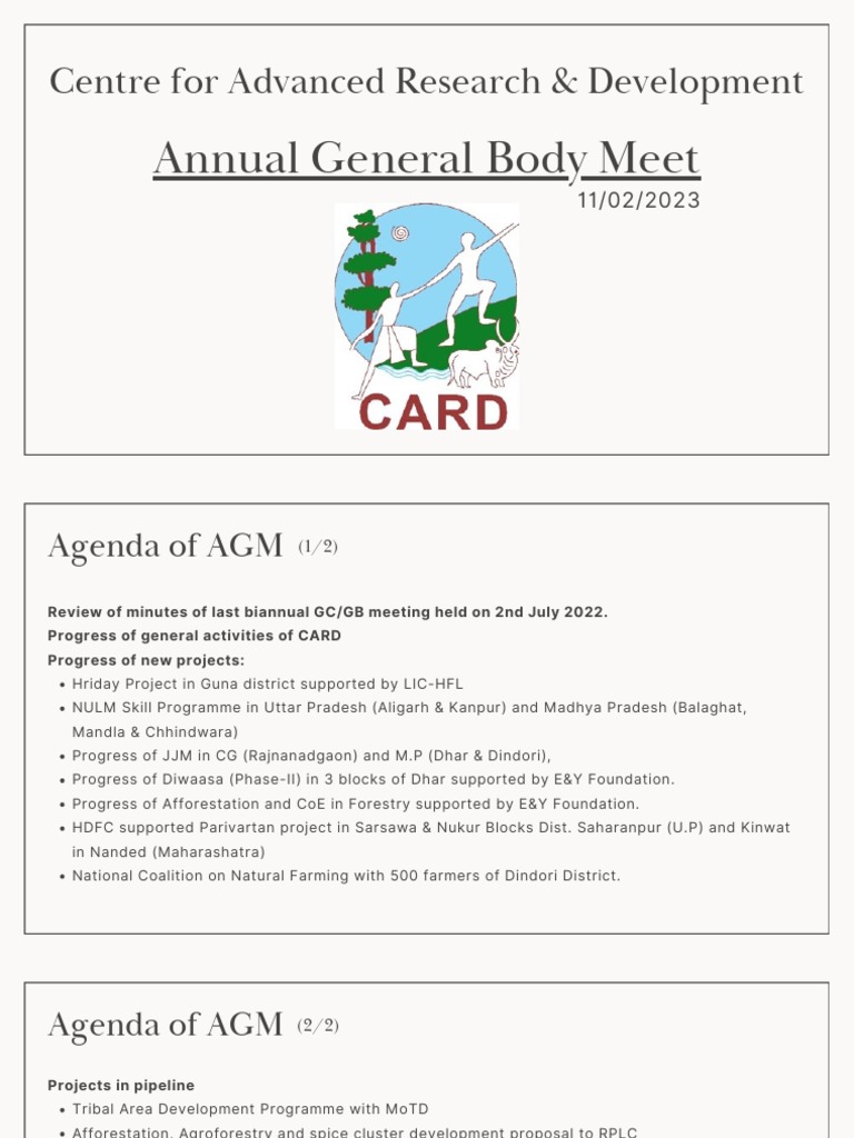 Card Agm 11.02.23 | PDF | Economies