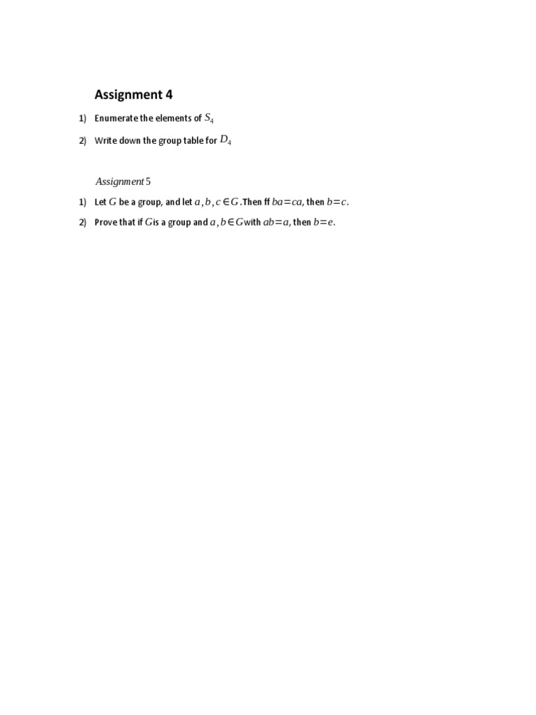 Assignments 4 and 5 | PDF