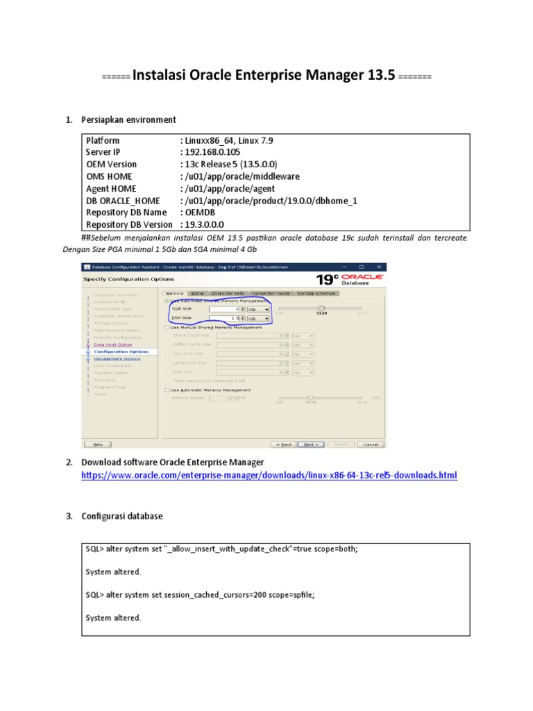 Instalasi Oracle Enterprise Manager 13.5 | PDF Instalasi Oracle Enterprise Manager 13.5 | PDF