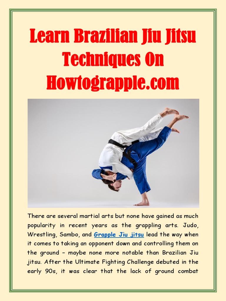 Learn Brazilian Jiu Jitsu Techniques On | PDF