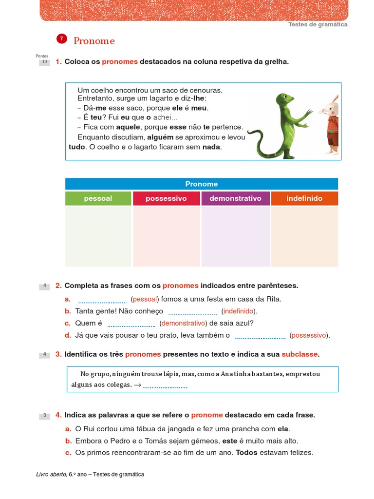 Lab6 Teste Gramatica 07 Pdf Artes Linguísticas E Disciplina