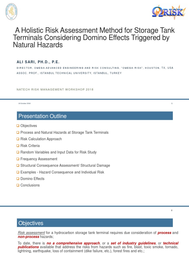 Holistic Risk Assessment for Tank Terminals | PDF | Risk | Smoke